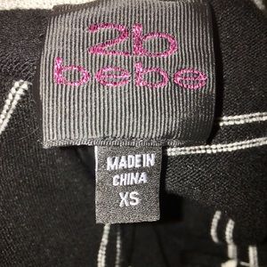 2B Bebe | Dresses | 2b Bebe Cold Shoulder Striped Bodycon Dress Xs ...